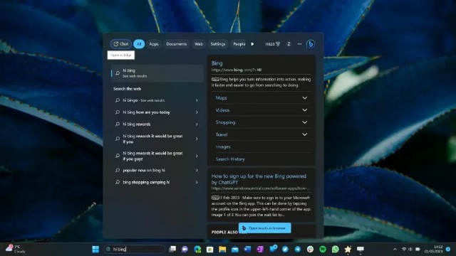 没有聊天体验 媒体称Win11任务栏集成的必应聊天只不过是Bing.com的植入推广_财富号_东方财富网